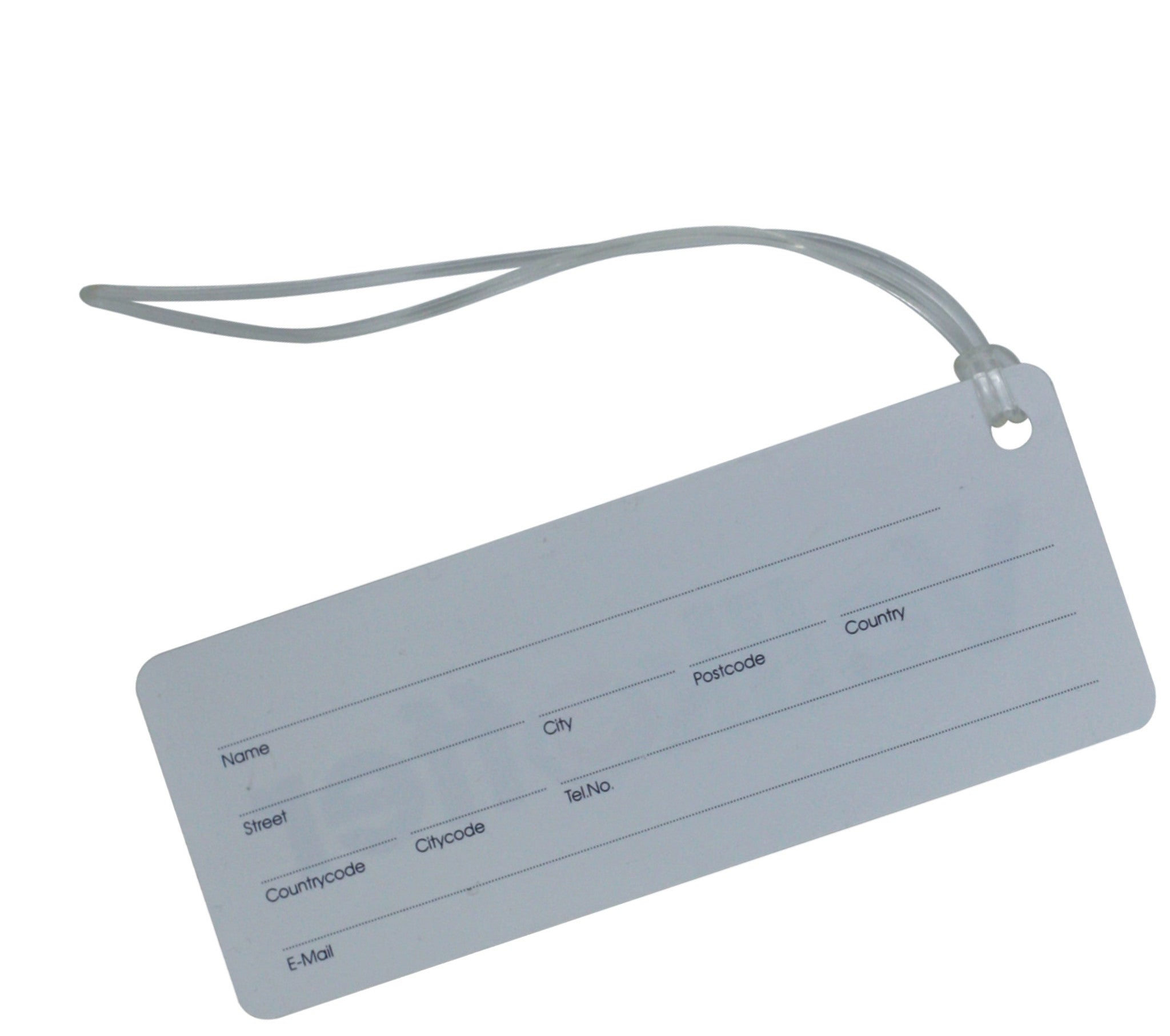 White Luggage Tag With Strap | Presence